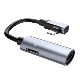 Hoco Cable Lightning Converter Dual Audio For Apple Metal Gray - LS18 ...