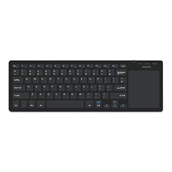 Philips Keyboard Wireless With Touch Pad - Black