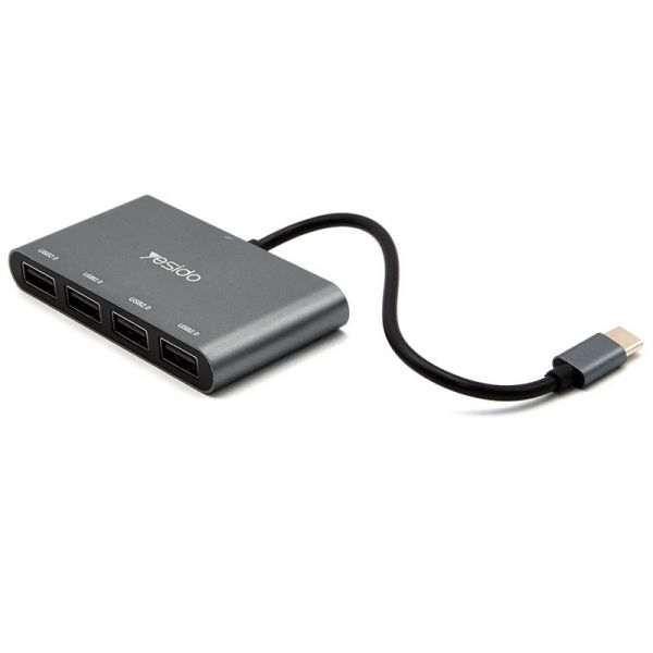 Yesido HB-13 Hub Adapter Cable 4-Ports Type-C 2.0 High Speed - Black ...