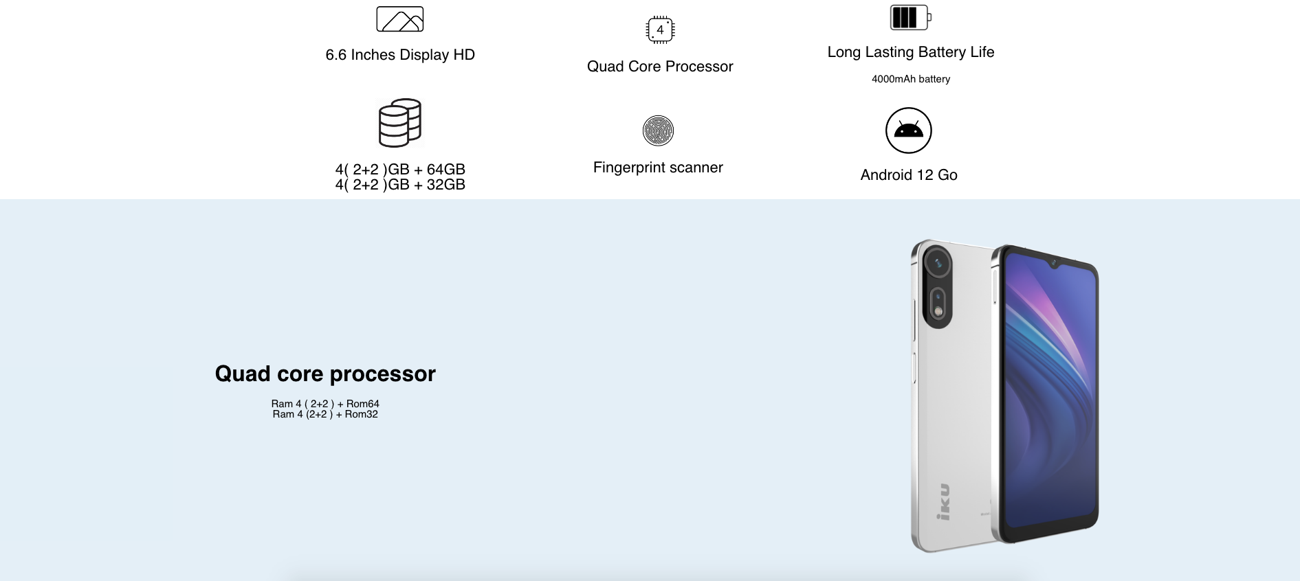 ايكو A10s رامات 2 جيجا, 64 جيجابايت - اسود | دريم ٢٠٠٠